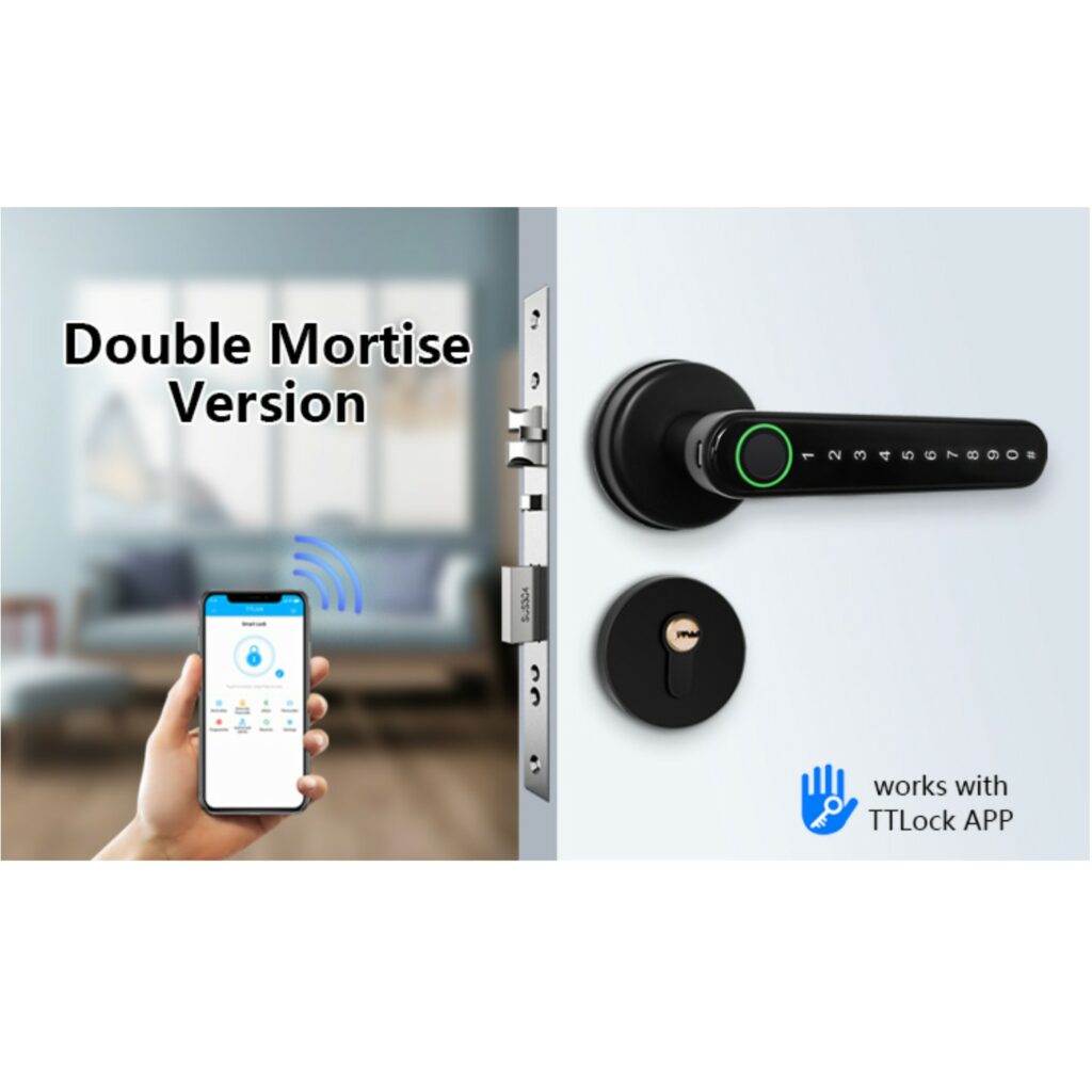 DR2 Smart Lever Lock with Fingerprint and PIN - Deltons Smart Tech